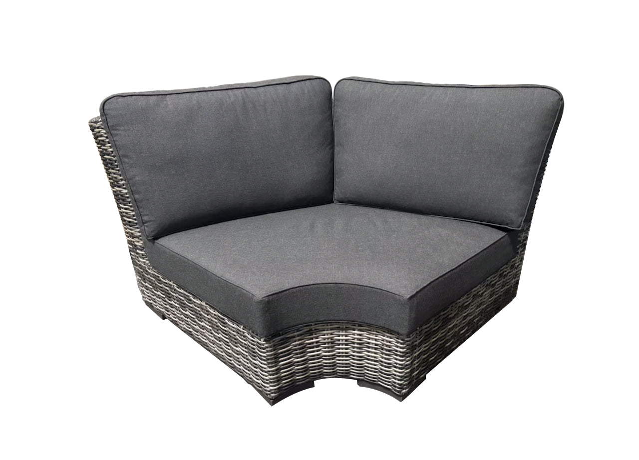 Athena Dark Sectional Curved Corner Club Chair – Summerset Casual ...