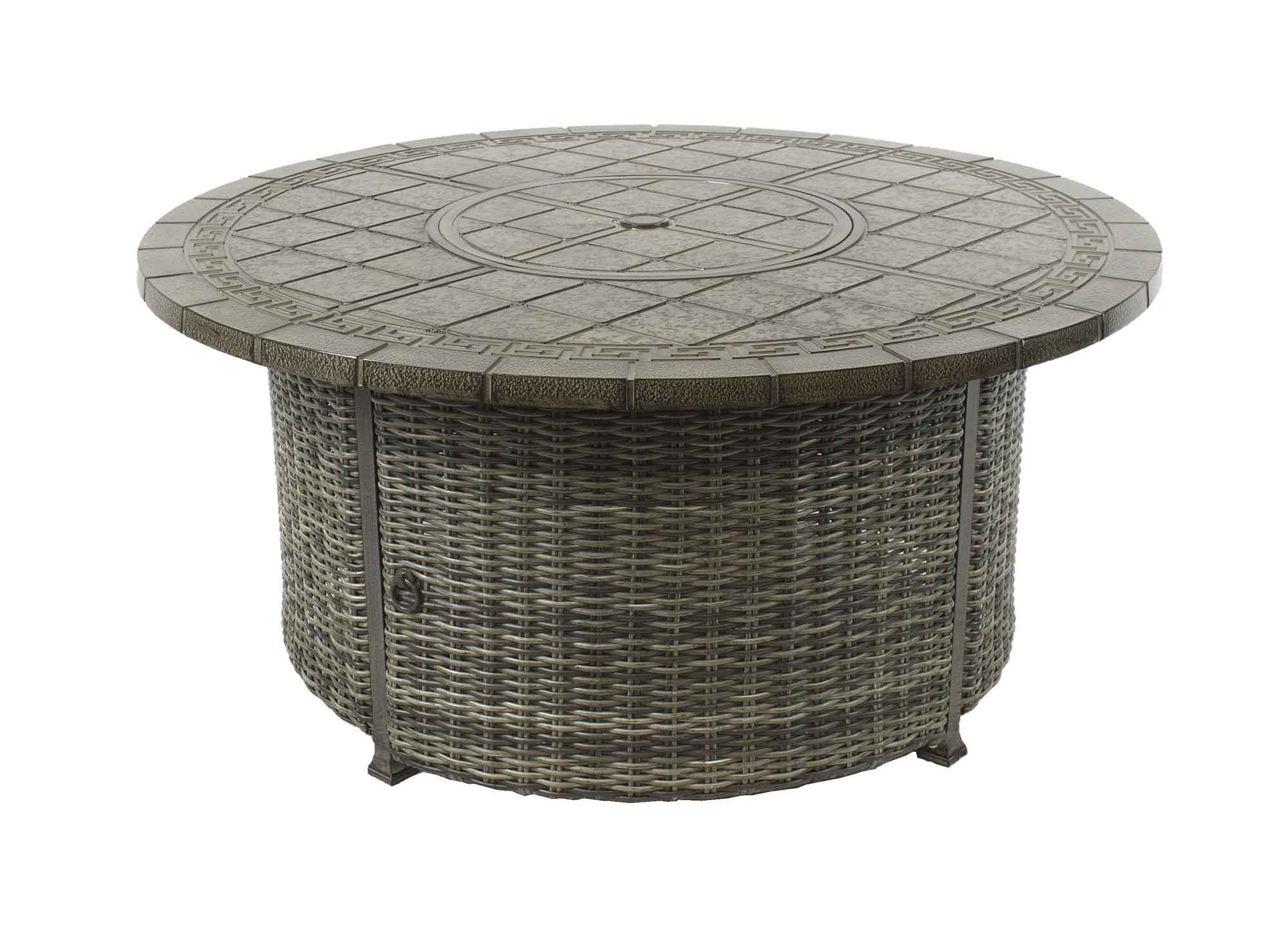 52" Round Athena Dark Chat Firepit Table (Burner Included) – Summerset ...