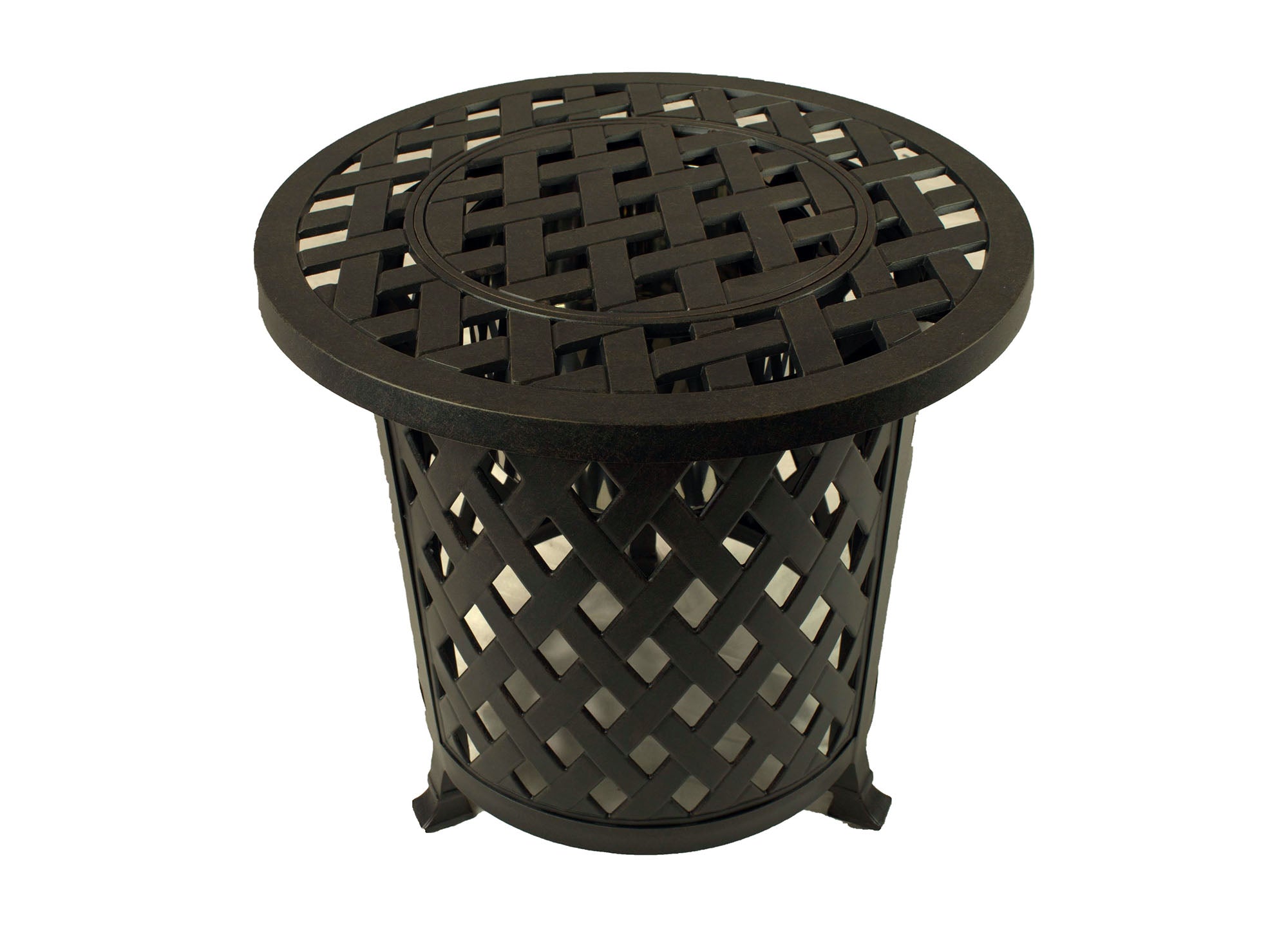 21" Round Multi-Purpose Accent Table Weave (w/ Ice Bucket) – Summerset ...