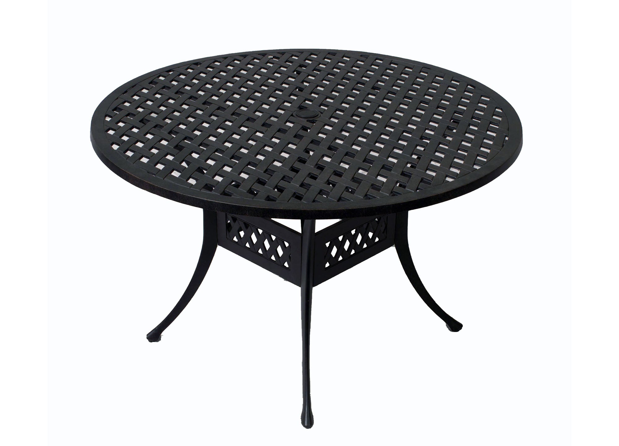 48" Round Dining Table Weave – Summerset Casual/GatherCraft